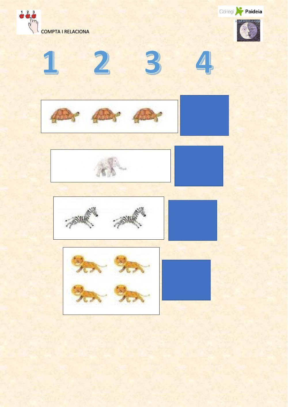 Comptem animals… | Free Interactive Worksheets | 434030