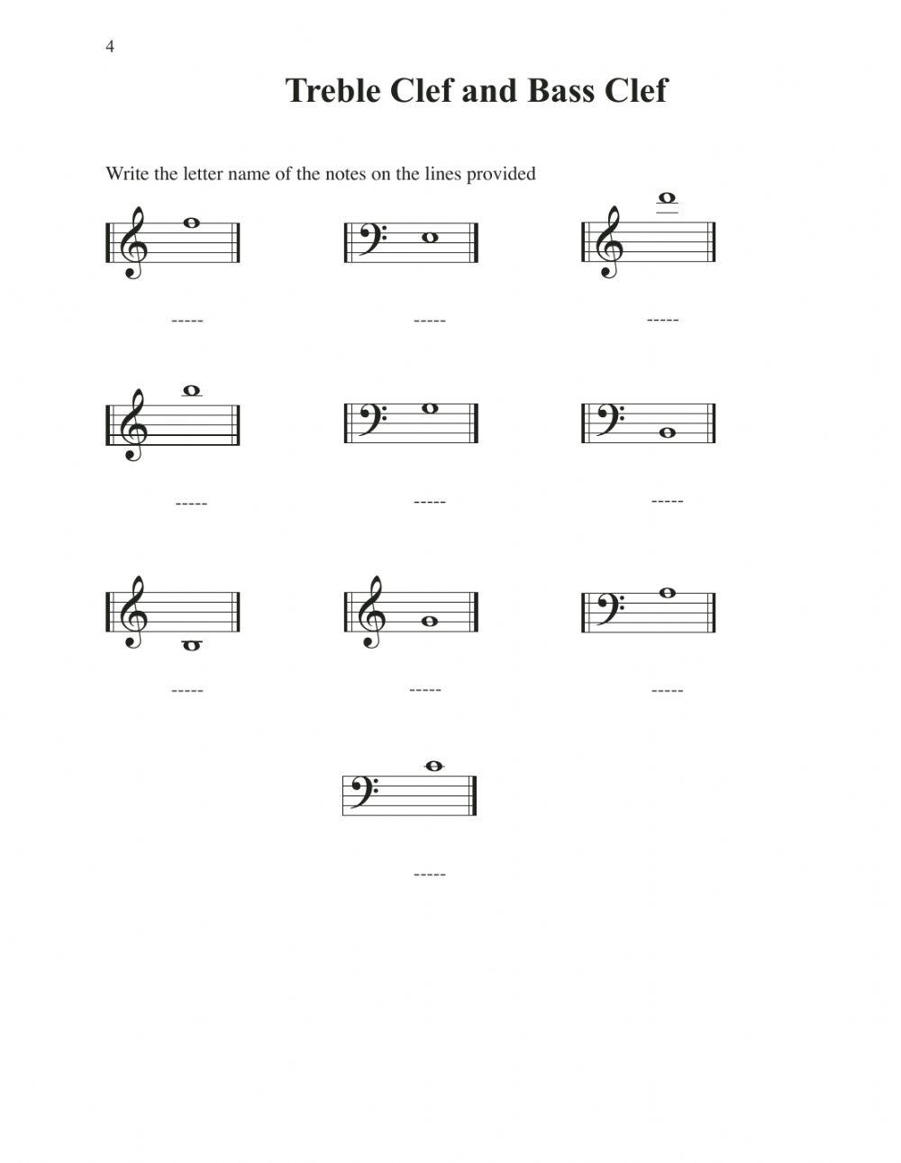 Treble Clef and… | Free Interactive Worksheets | 434111