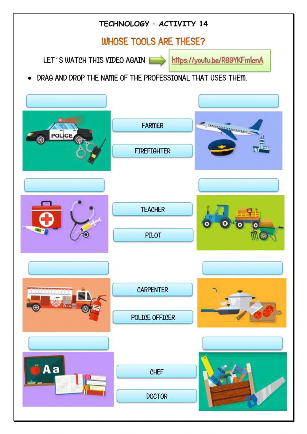 Whose tools are… | Free Interactive Worksheets | 434948