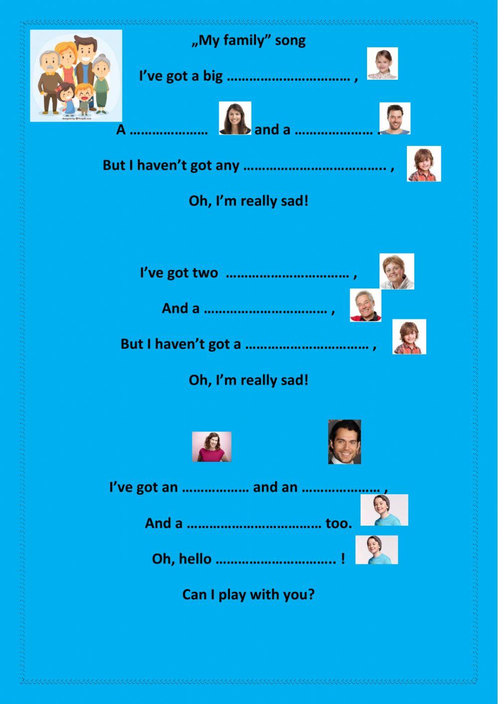 My family song activity | Live Worksheets