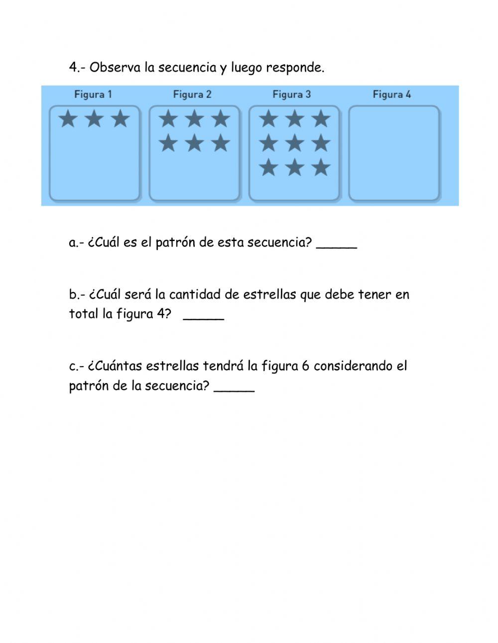 Patrones numéricos 4to básico online exercise for | Live Worksheets Patrones numéricos 4to básico online exercise for | Live Worksheets
