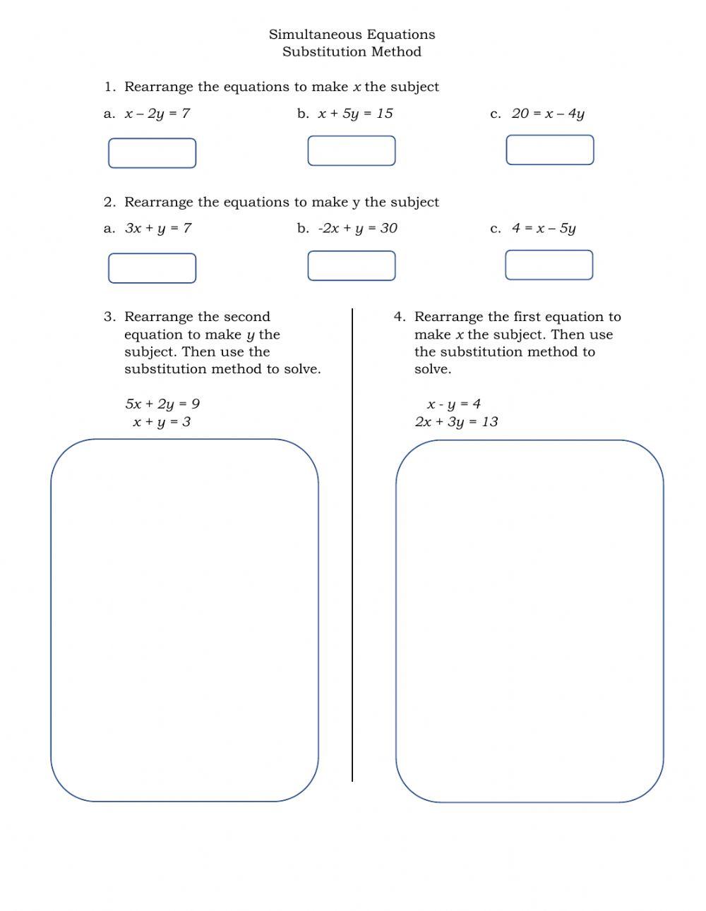 Simultaneous Equations Worksheet A Level Mastering The Art Of Solving