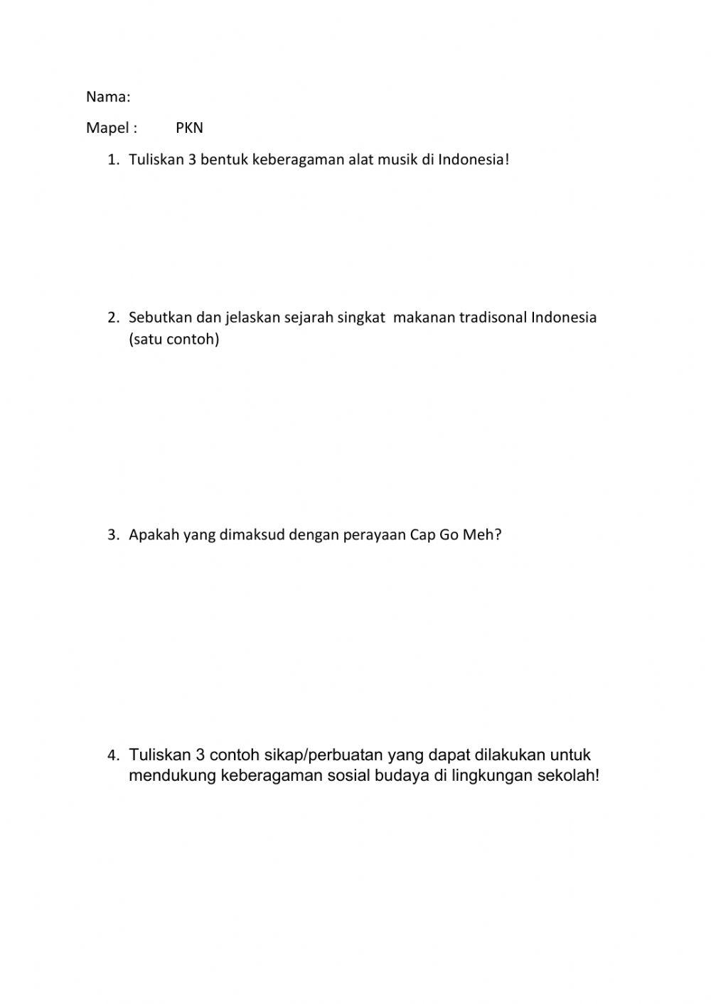 Pkn online activity | Live Worksheets