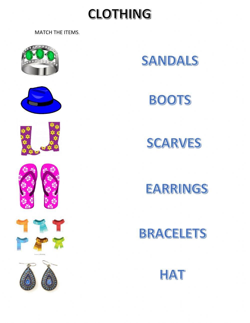 Describing Clot… | Free Interactive Worksheets | 435556