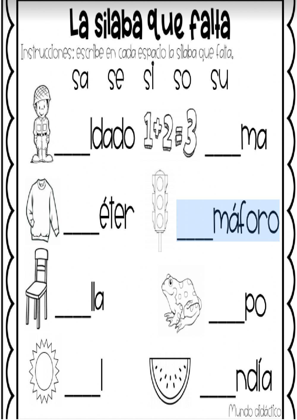 Letra s online pdf worksheet for segundo | Live Worksheets