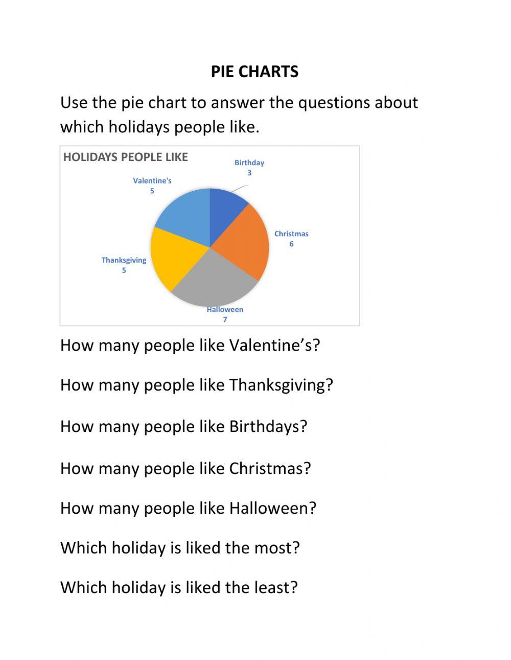Pie Charts | Free Interactive Worksheets | 436715