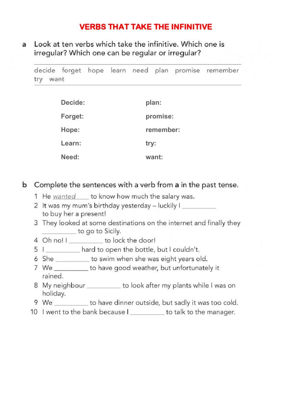 Verbs + infinitive 436982 | alejandra perez | Live