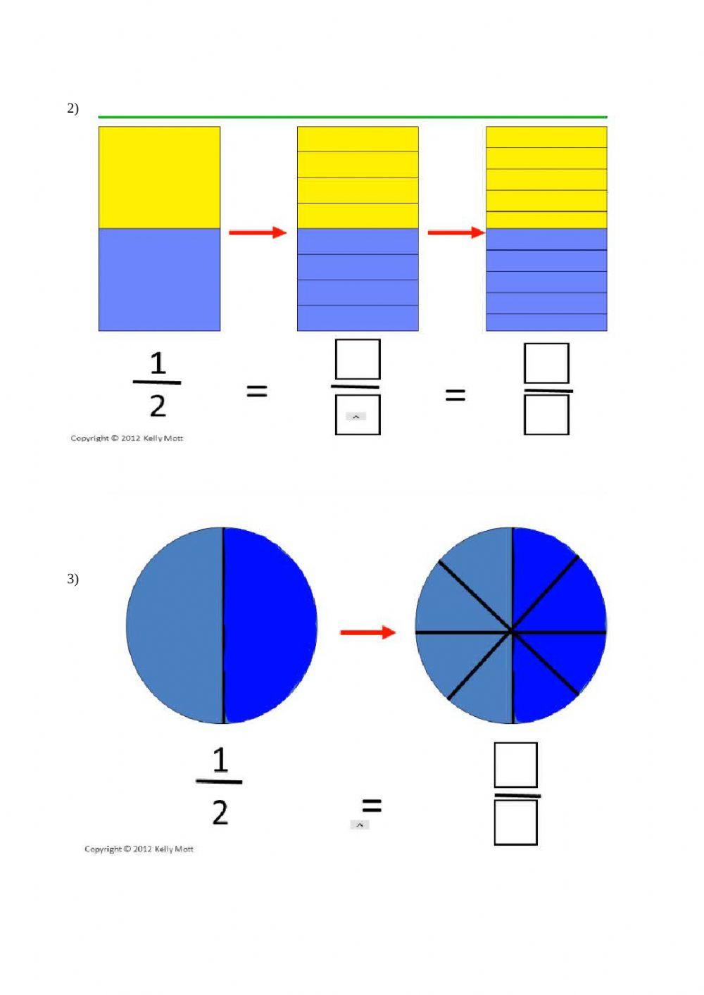 Fractions online exercise for 4 | Live Worksheets