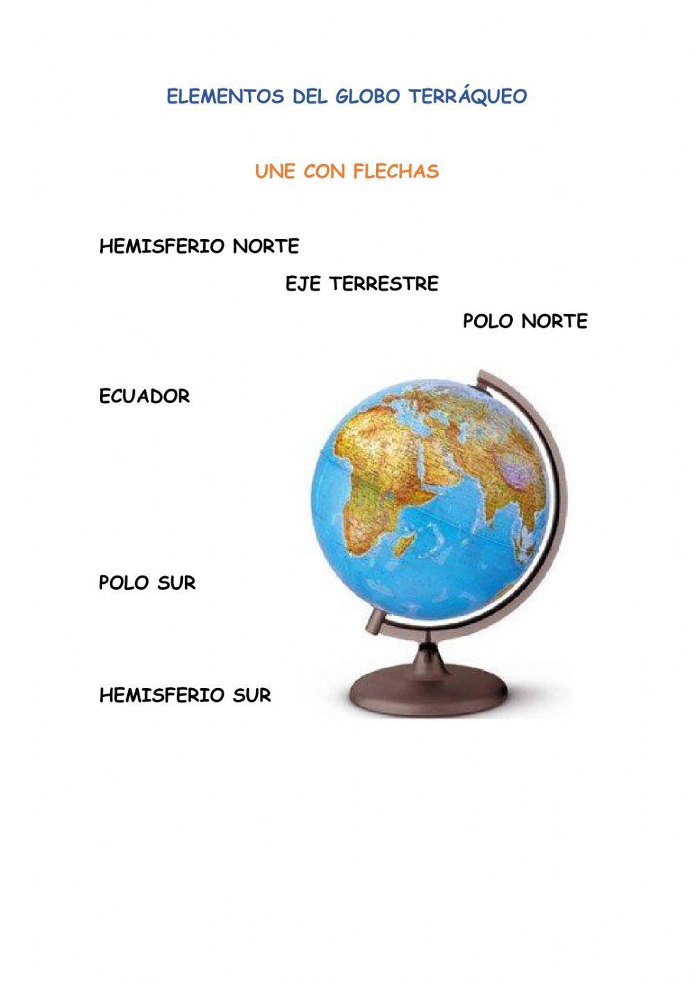 Globo terráqueo | Free Interactive Worksheets | 437233