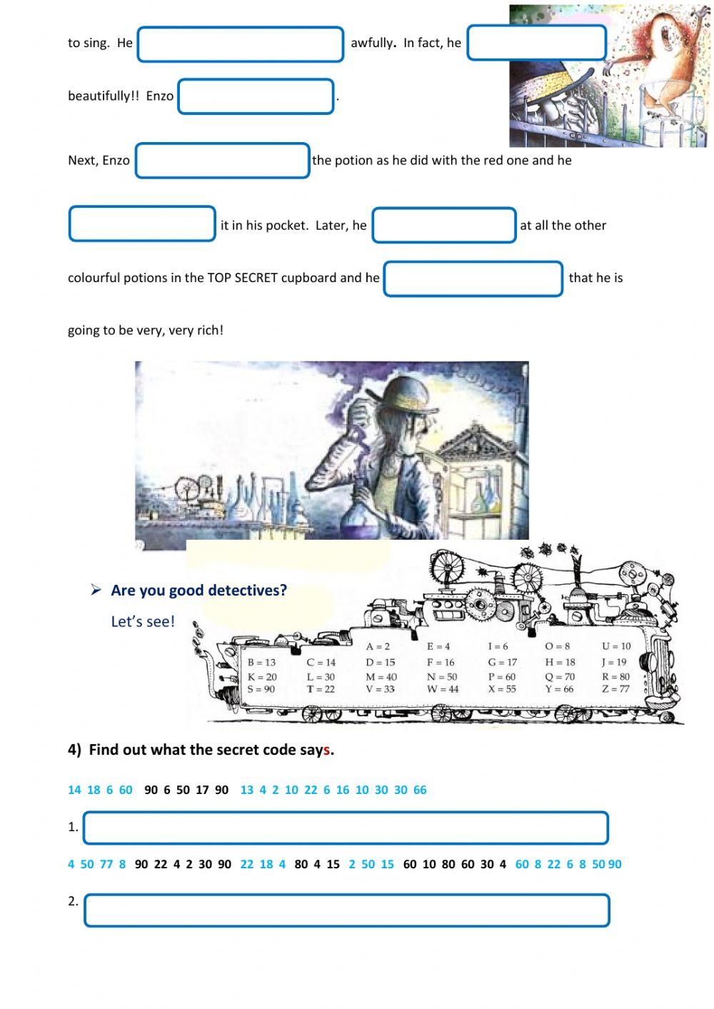 Professor Puffendorf's Secret Potions online exercise for | Live Worksheets