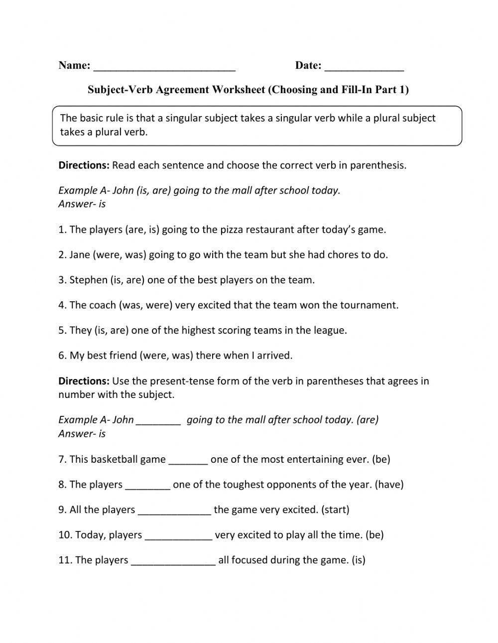 Subject Verb Agreement Online Worksheet For 4 Live Worksheets subject-verb-agreement-online-worksheet-for-4-live-worksheets
