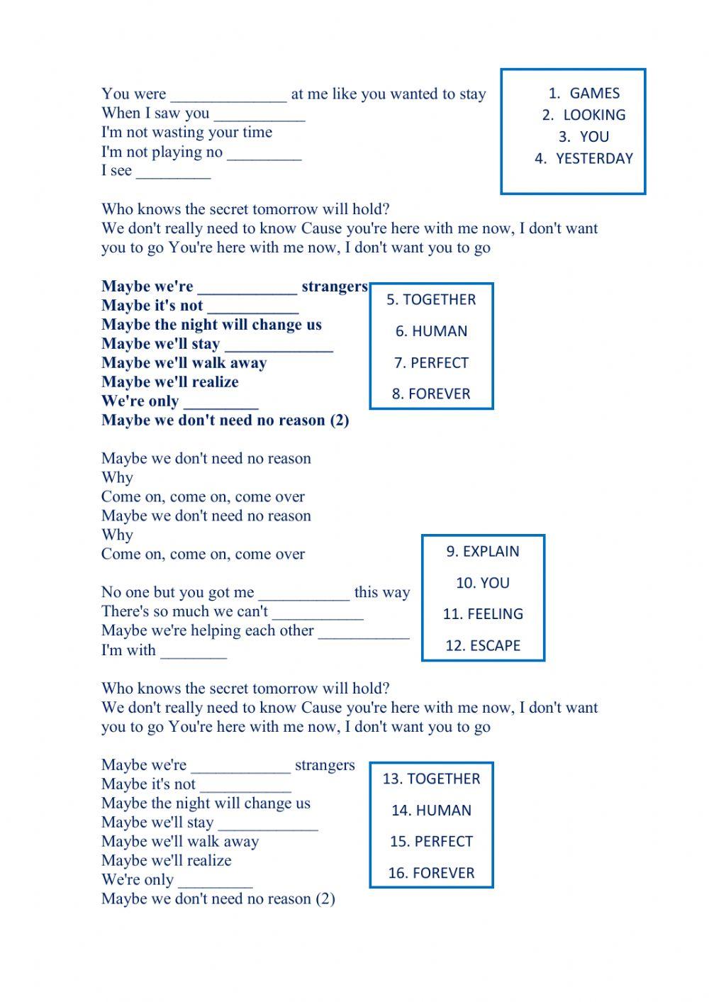 Perfect strangers worksheet | Live Worksheets