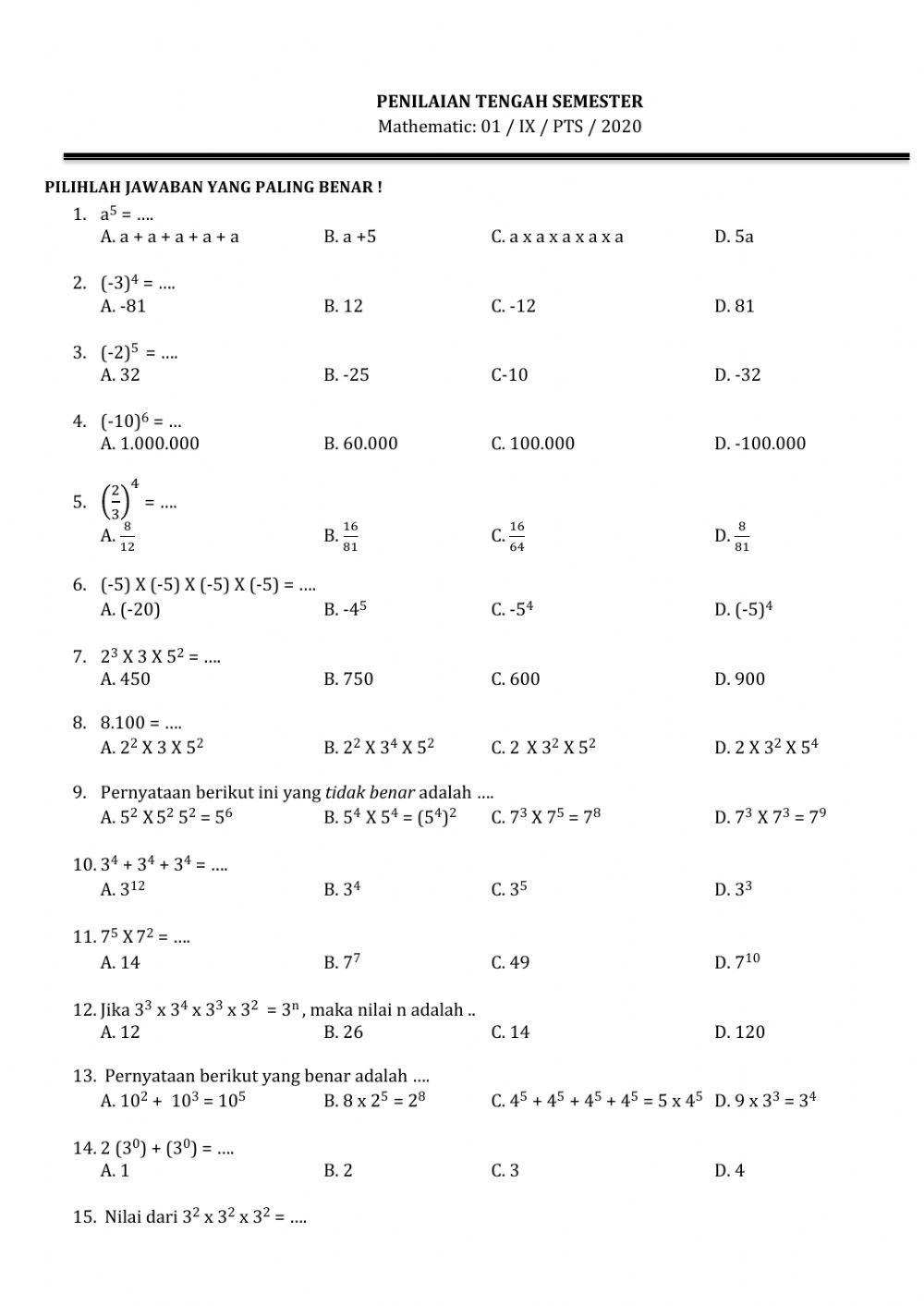 Pts online practice | Live Worksheets