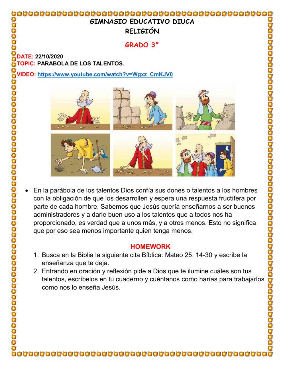 Talentos worksheet | Live Worksheets