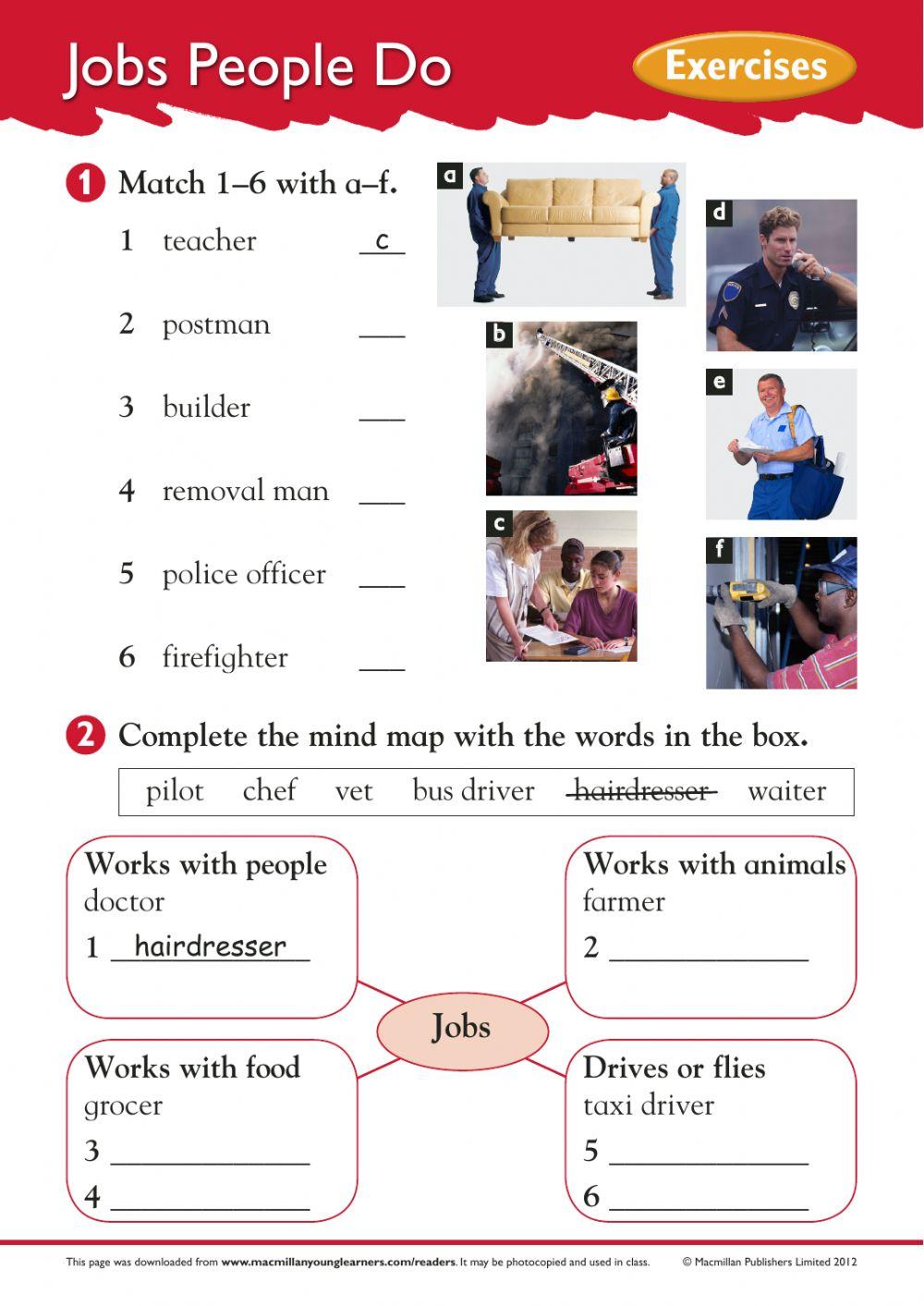 Jobs and Occupations 6163197 | Liz327 | Live Worksheets