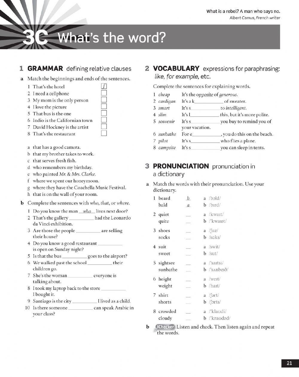 File 3C: Workbook (English 3) | MissDania | Live