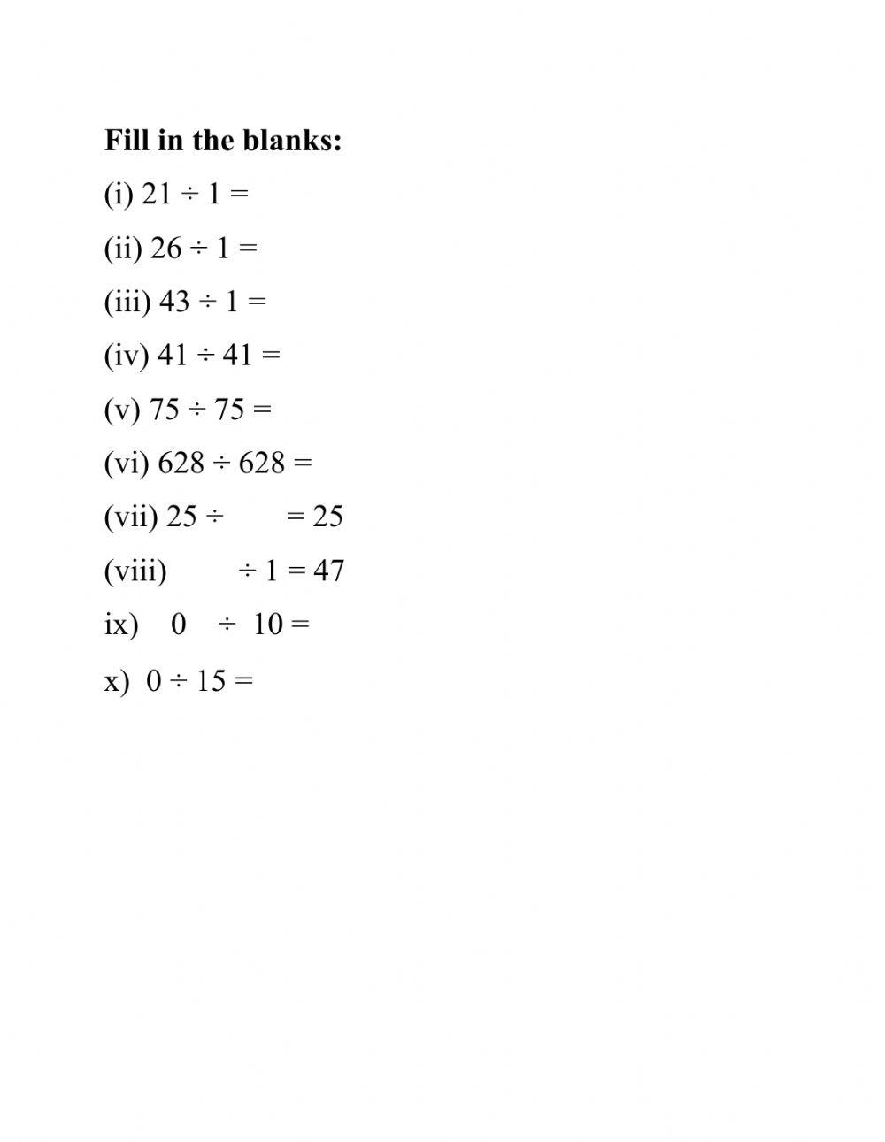 property division worksheet