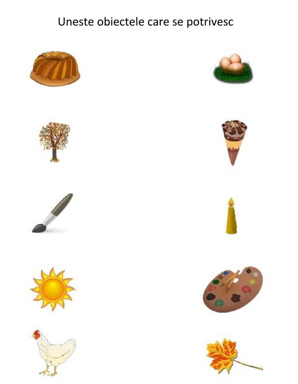 Uneste obiectele online activity | Live Worksheets