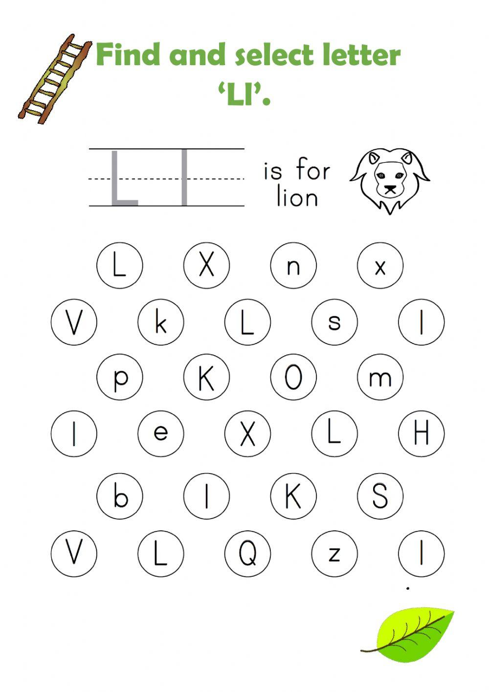 Letter Ff interactive activity | Live Worksheets