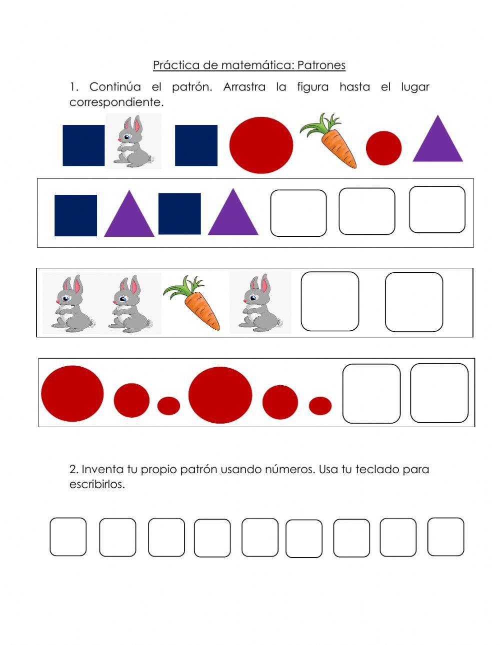 Patrones (series) worksheet | Live Worksheets
