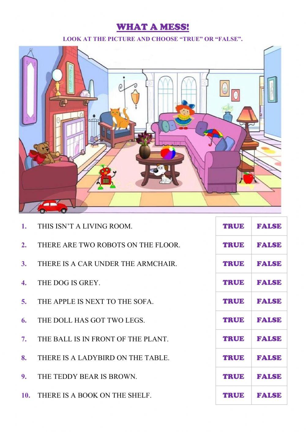 House - Revision - True or False worksheet | Live Worksheets
