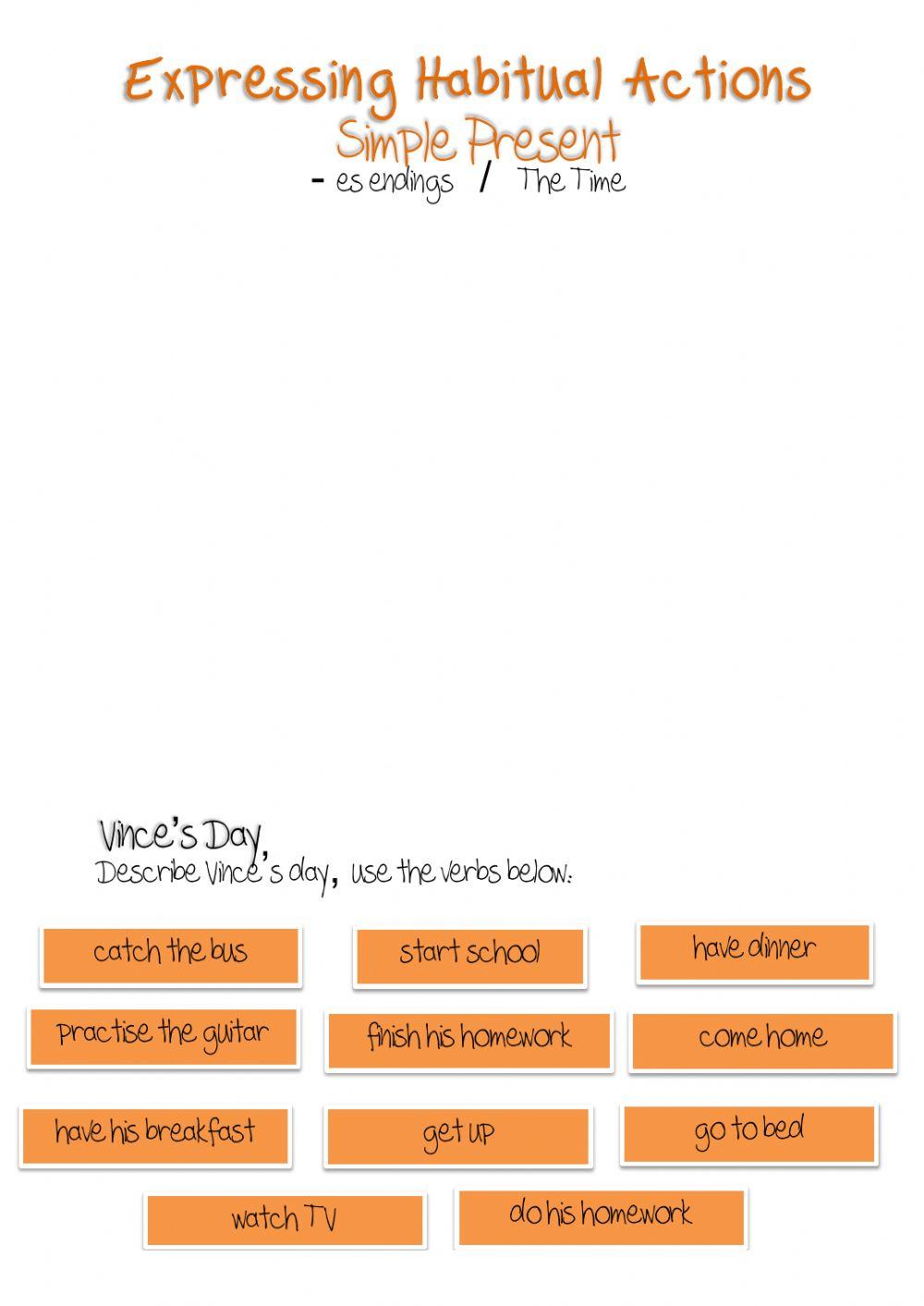 442966 | Expressing Habitual Actions - Vince's day