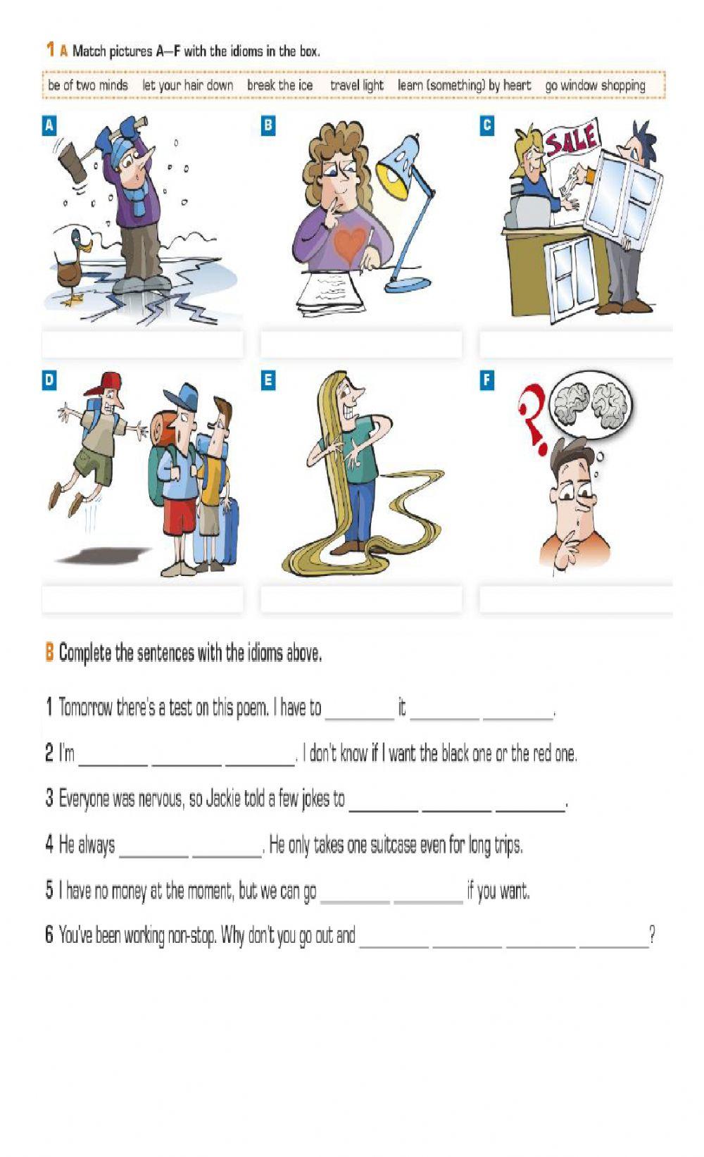 IDIOMS last rou… | Free Interactive Worksheets | 6166579