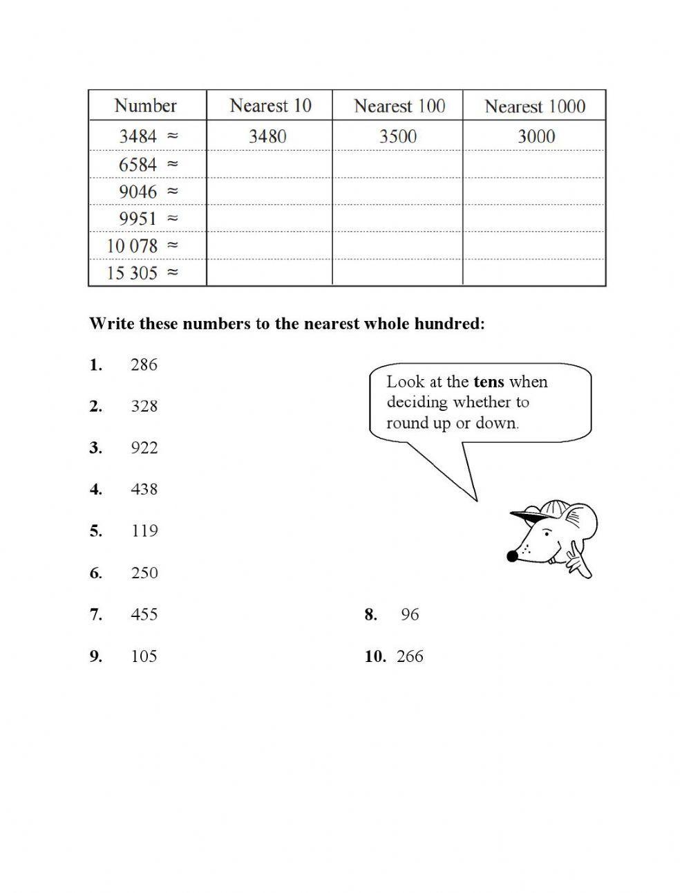 443462 | Rounding | sisG8and7 | LiveWorksheets