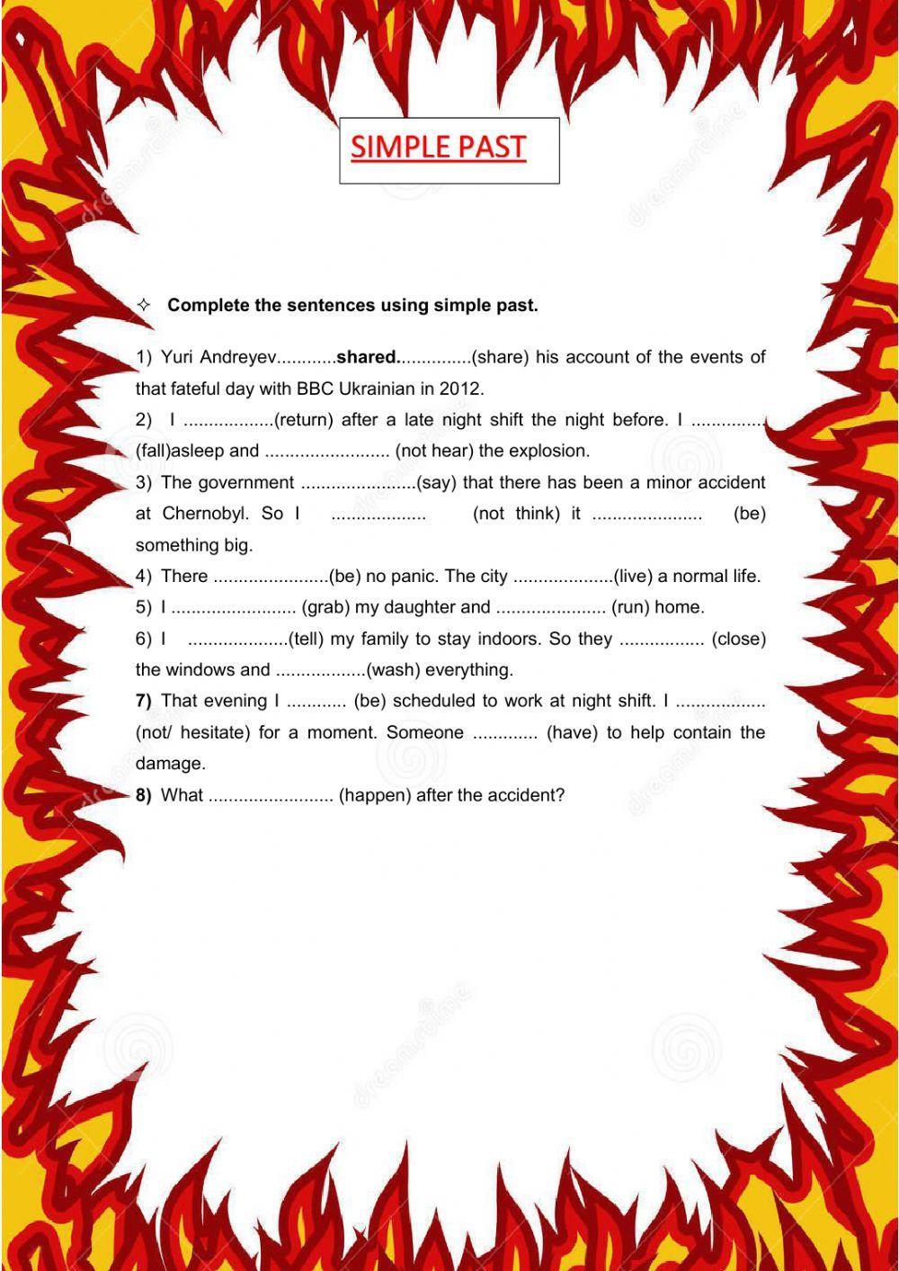 Simple past online exercise for PRE-INTERMEDIATE | Live Worksheets