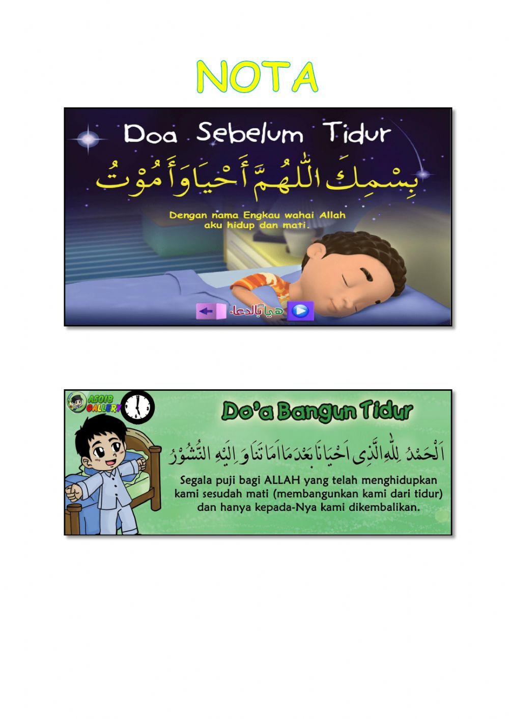 Jaga Adab Tidurmu worksheet | Live Worksheets