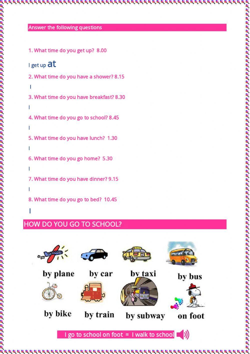 What time do you ...? 2513 | rarean | Live Worksheets