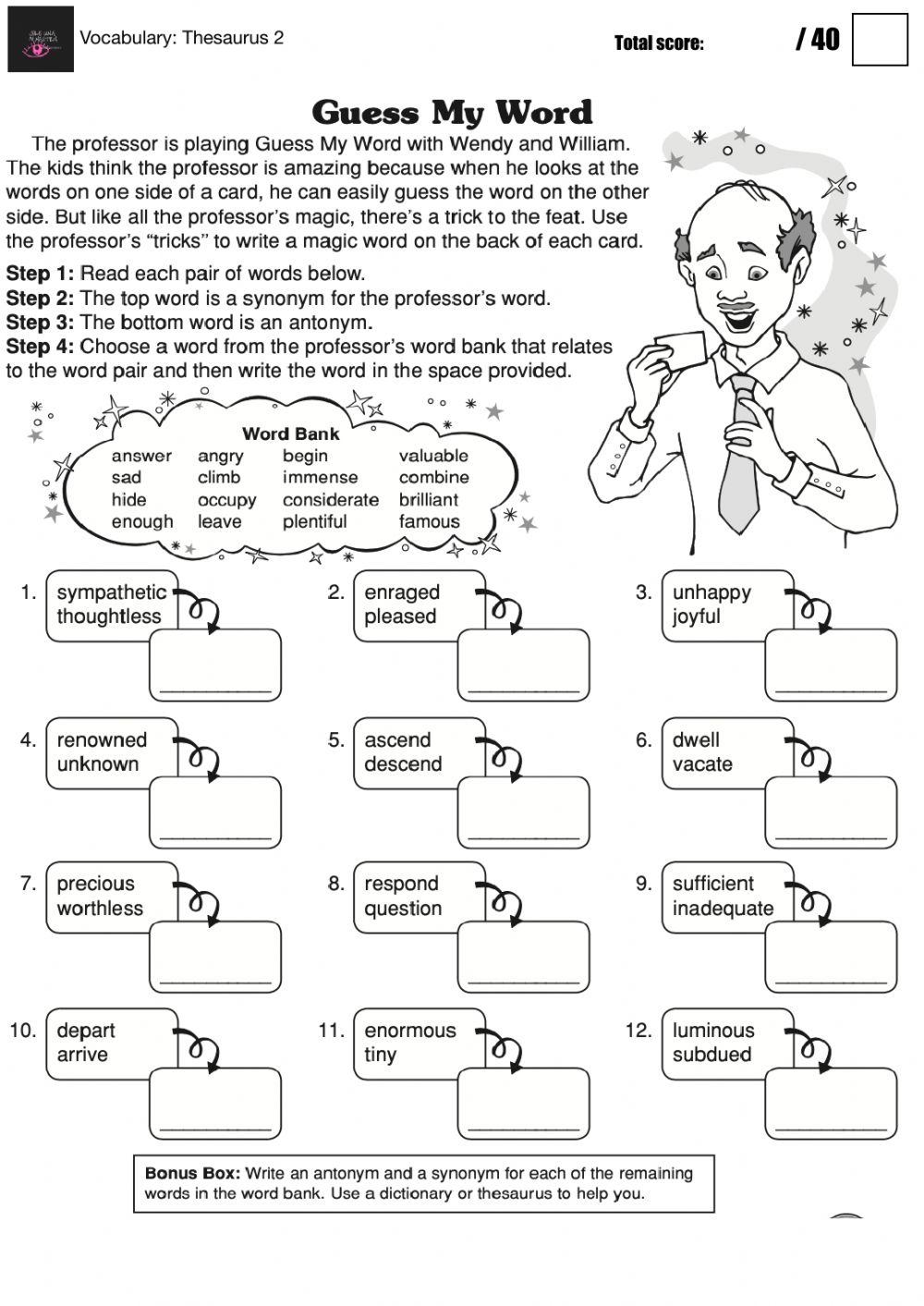 thoughtless thesaurus