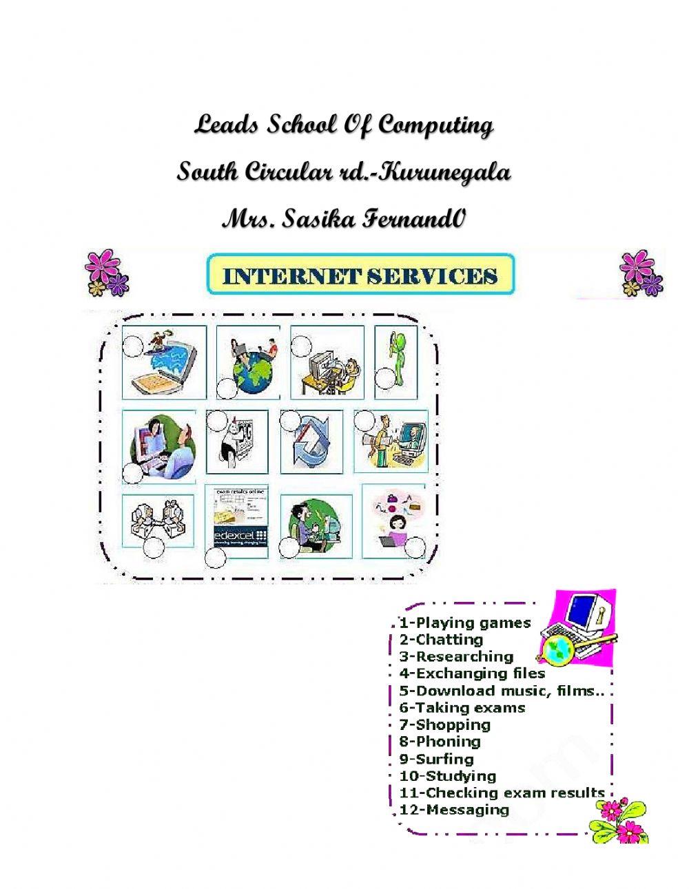 service of internet online exercise for | Live Worksheets