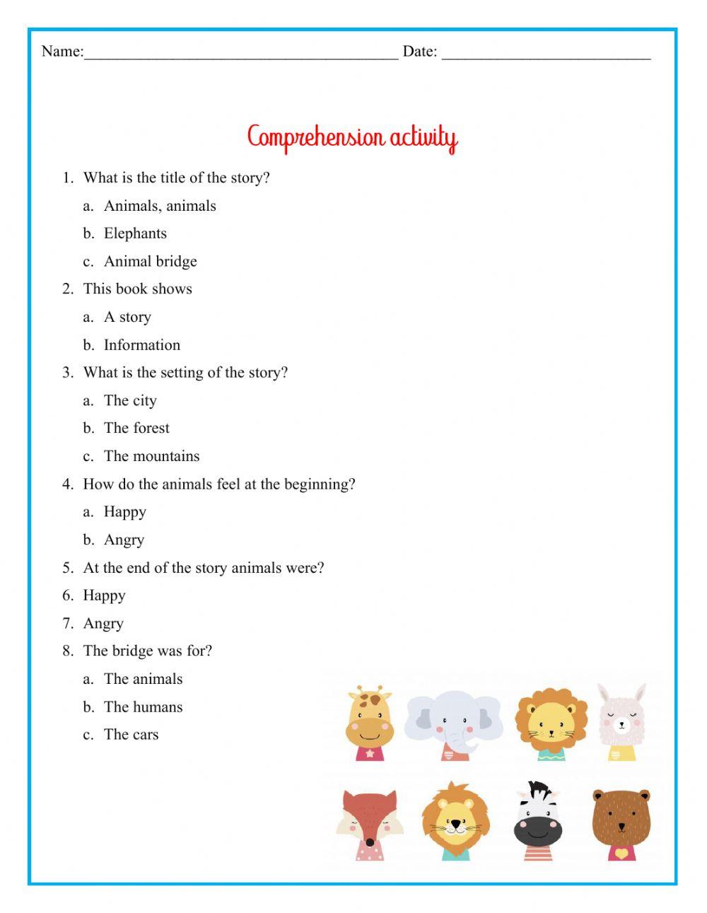 448013 | Animal bridge | Mariac24 | LiveWorksheets