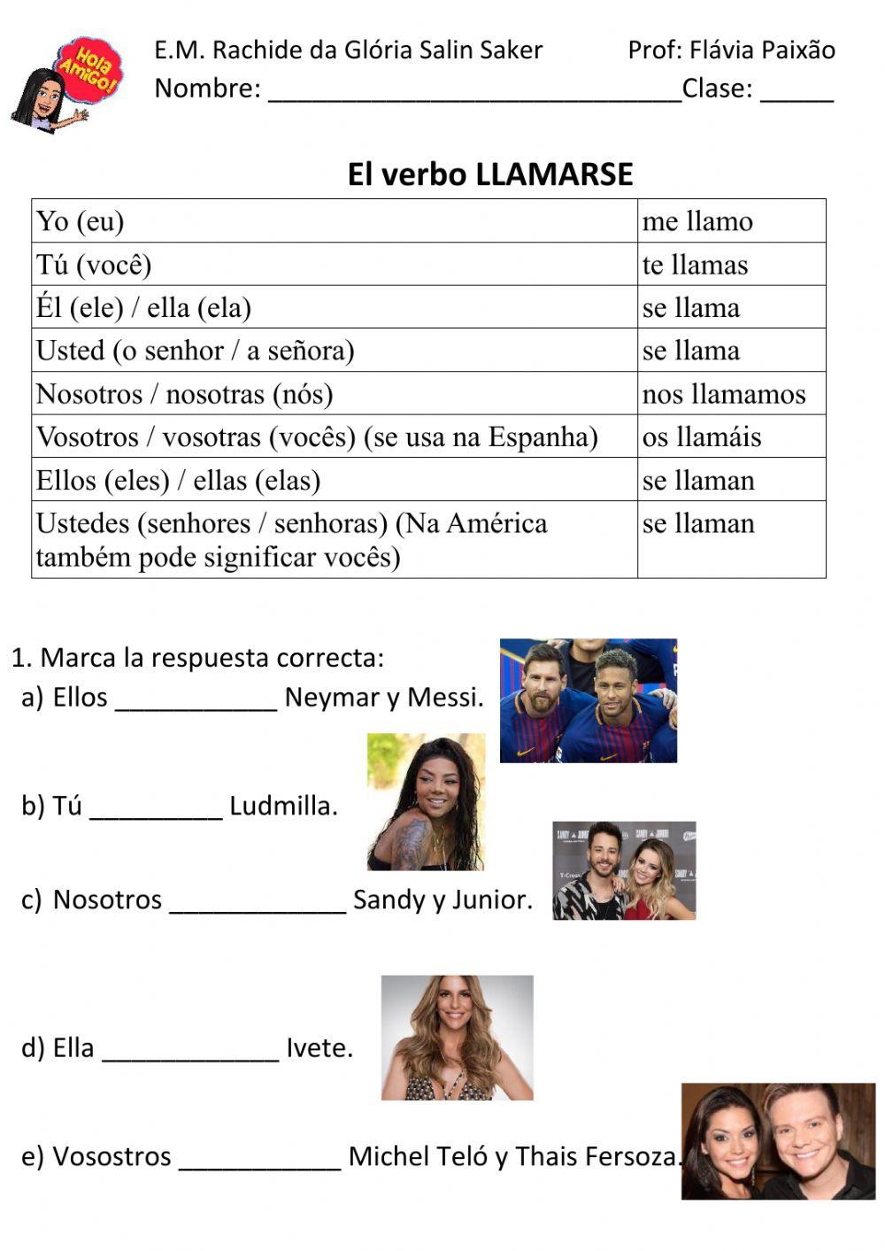 Cómo se llaman? 448116 | Flávia Paixão | Live Worksheets