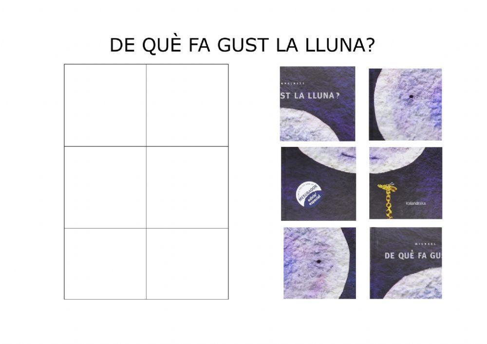 De què fa gust la lluna worksheet | Live Worksheets