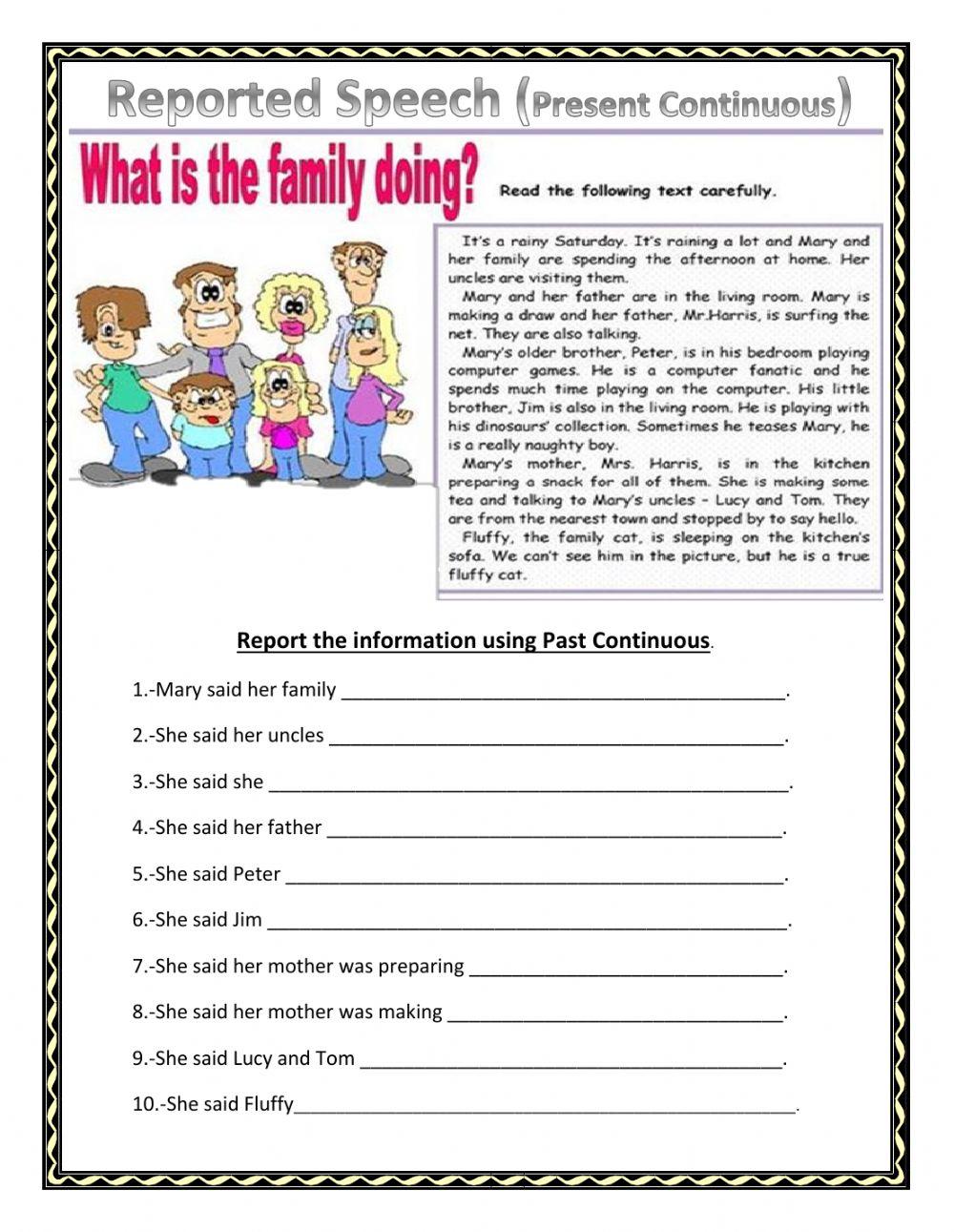 reading reported speech P.C 6174178 | tiro_78