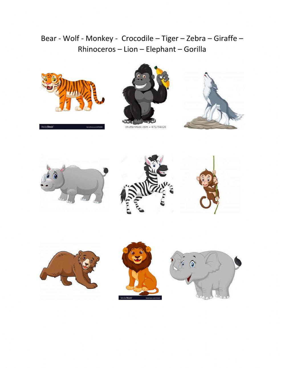 Wild Animals online exercise for Grade 4 | Live Worksheets