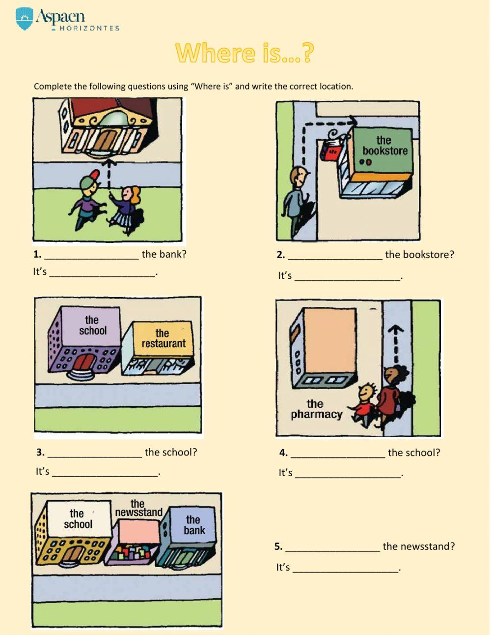 Locations online exercise for | Live Worksheets