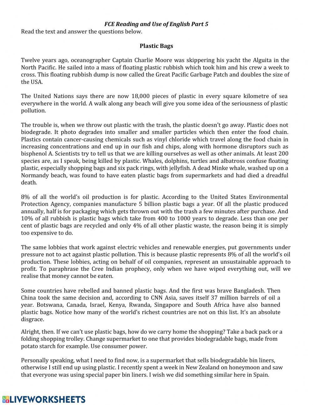 450099 FCE Reading And Use Of English Part 5 GabyA29 450099-fce-reading-and-use-of-english-part-5-gabya29