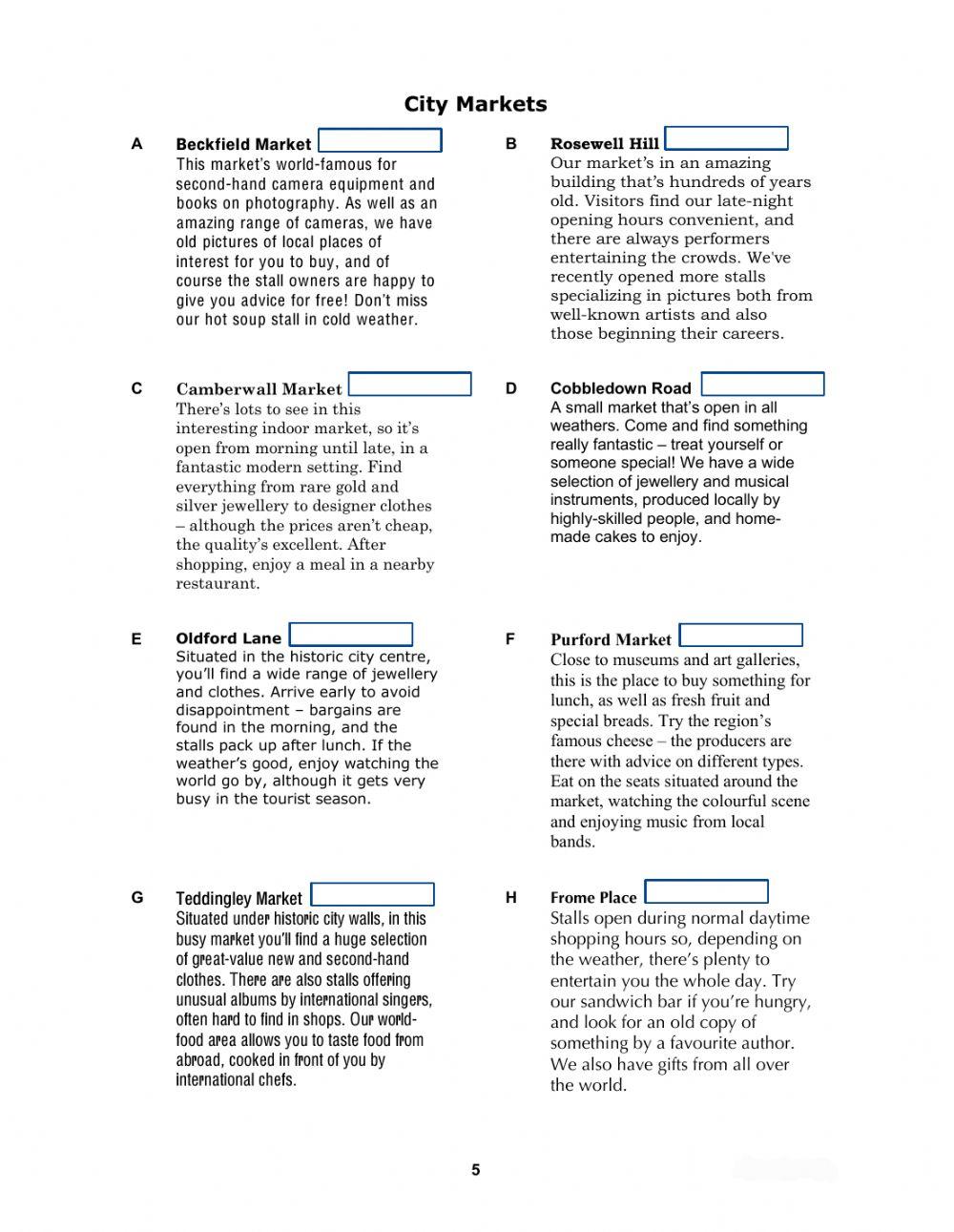 B2 Level, Readi… | Free Interactive Worksheets | 6175531