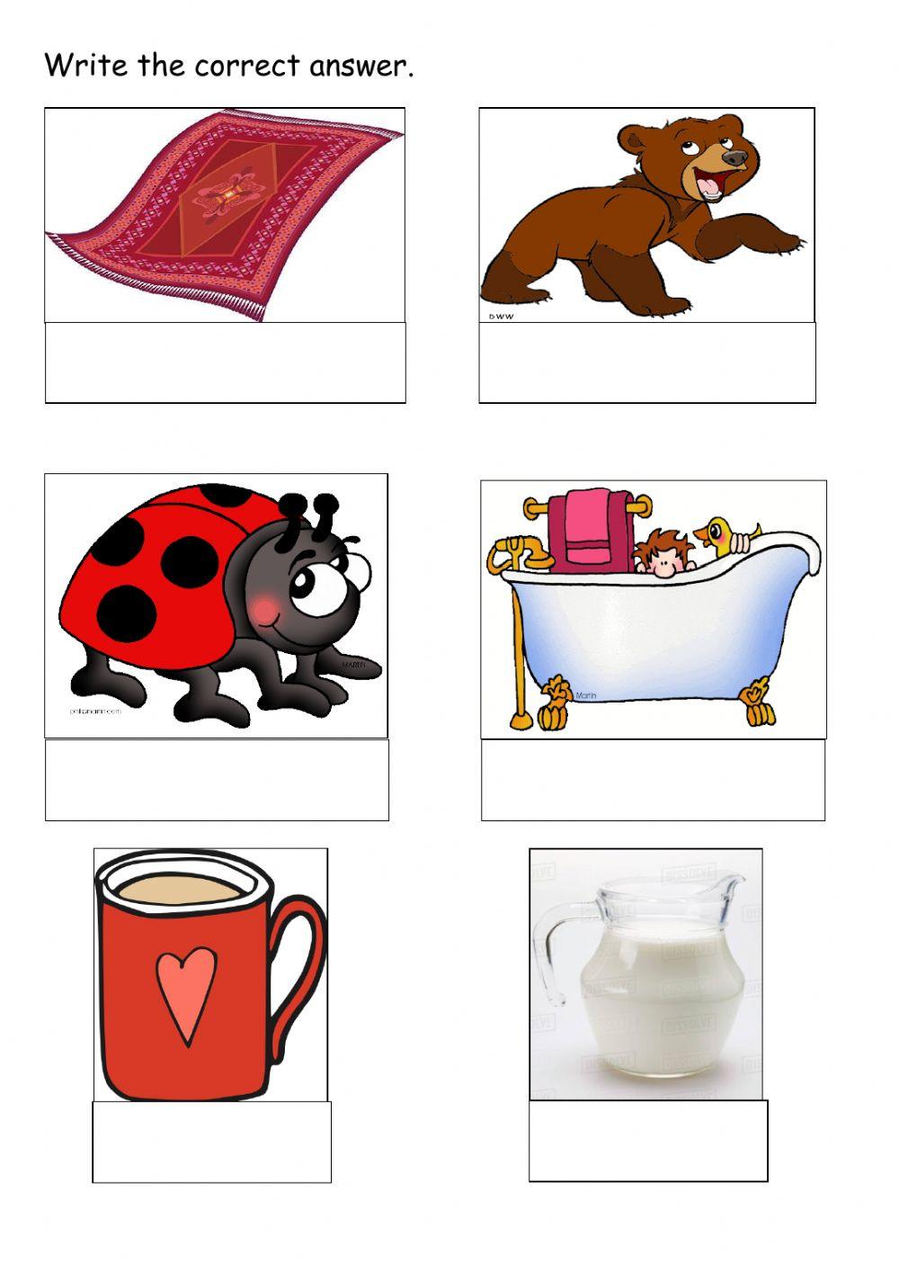 ug and ub words family online exercise for | Live Worksheets