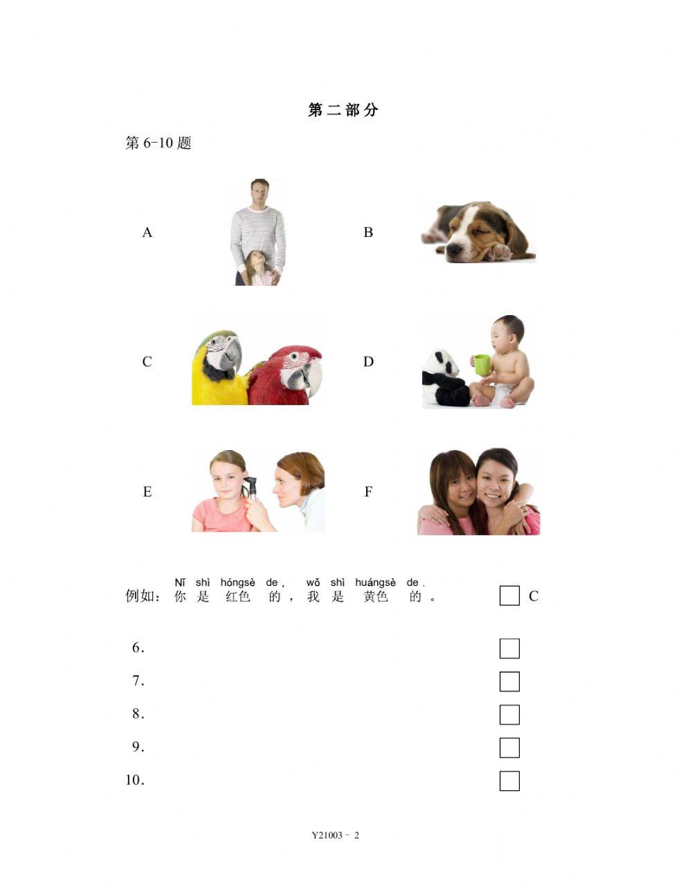 YCT Lesson 你好 Online Exercise For Live Worksheets, 55% OFF