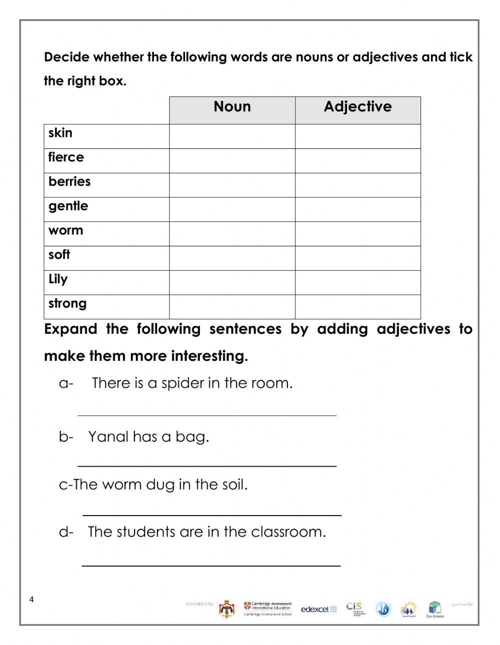 Amazing Adjectives worksheet | Live Worksheets