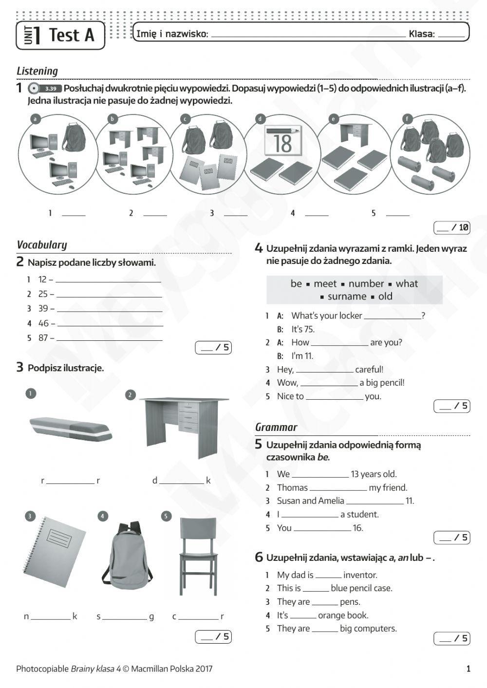 Brainy 4 Unit 1 6176811 | MPustulka | Live Worksheets