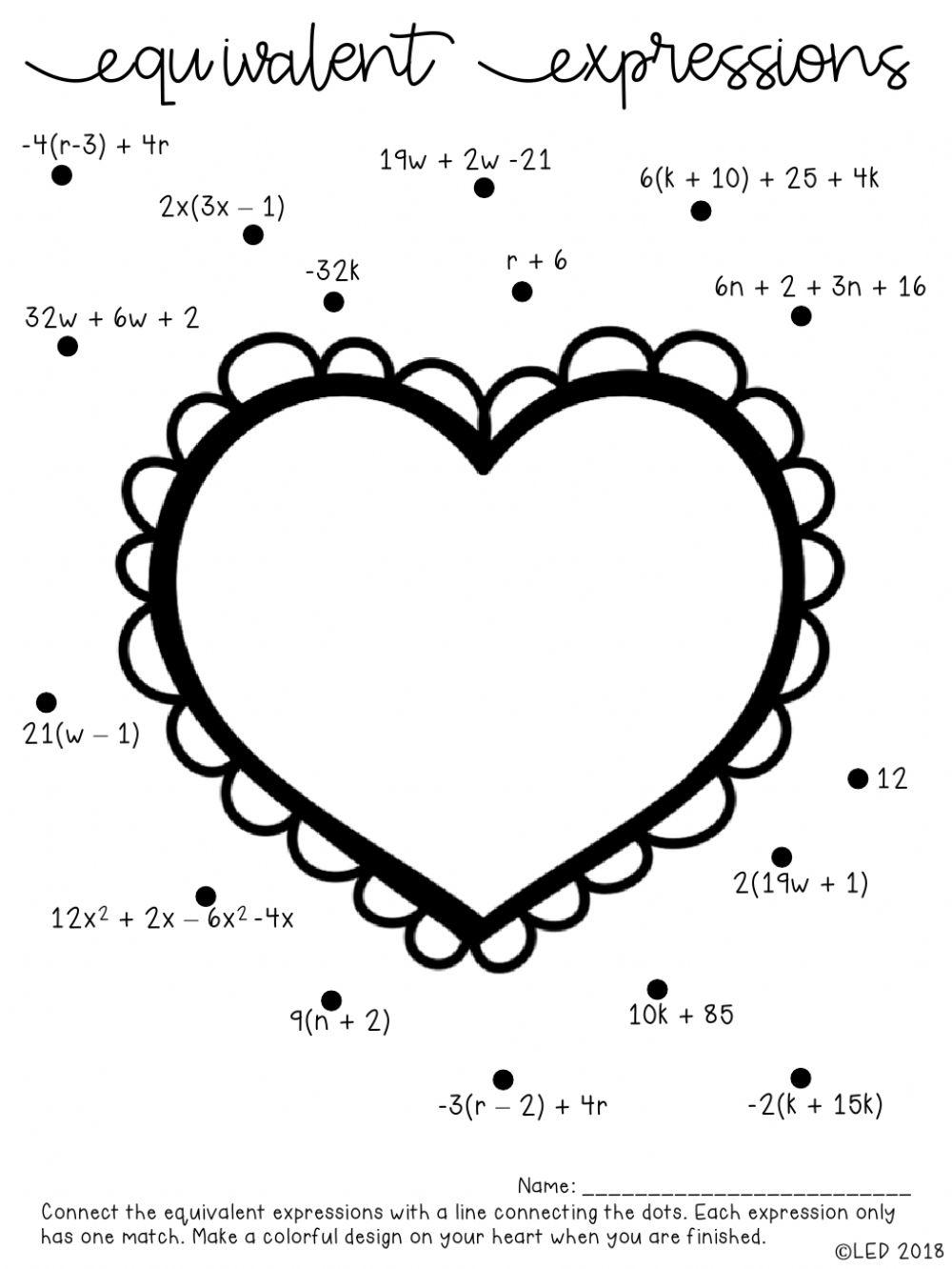 Equivalent Expressions And More High School Math Teachers