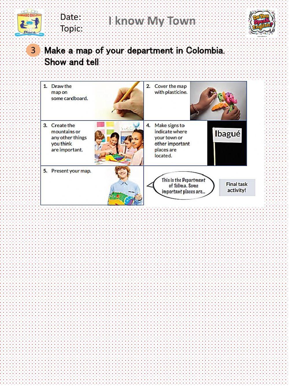 I know my town worksheet | Live Worksheets