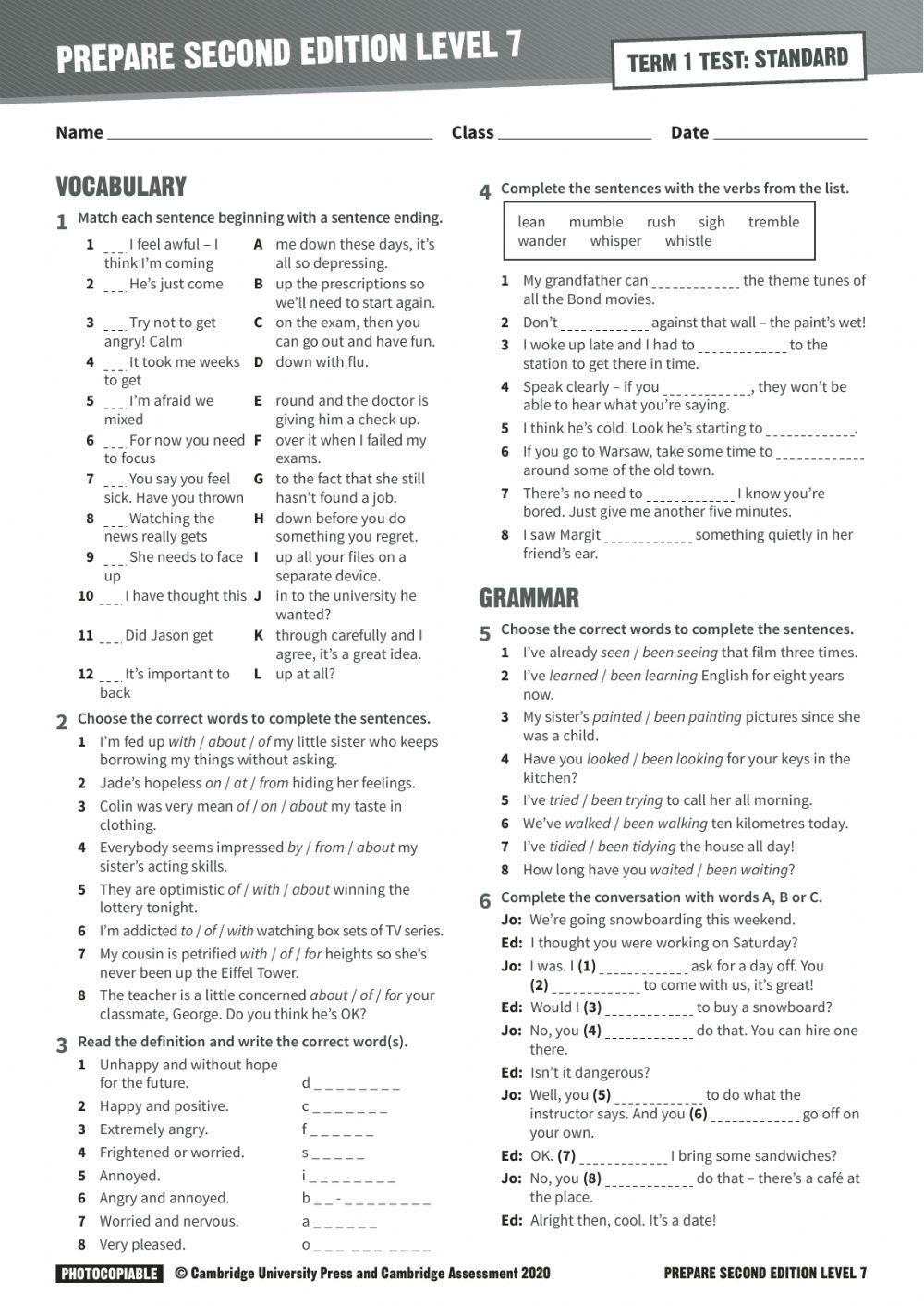p7 t1 online exercise for | Live Worksheets