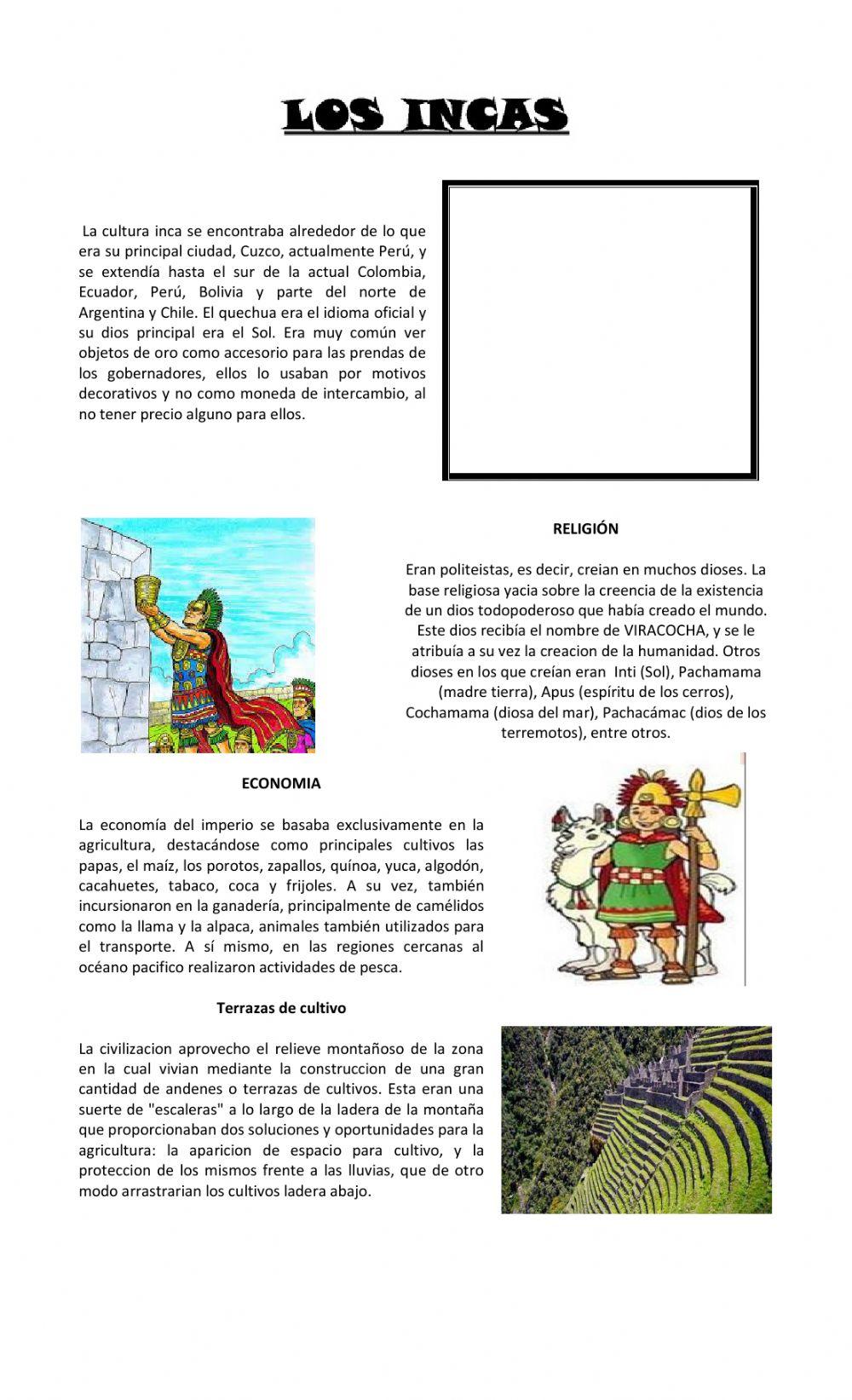 Los Incas | Free Interactive Worksheets | 452581