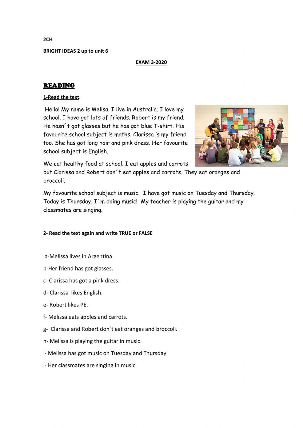 2ch exam 3-2020 worksheet | Live Worksheets